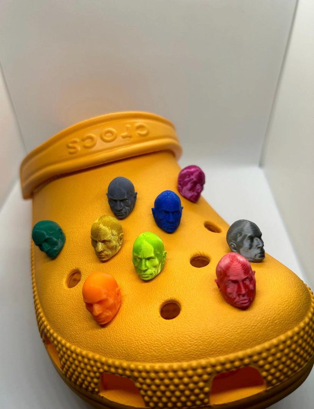 3D Printed Dwayne Johnson Bust Croc Charm - Etsy