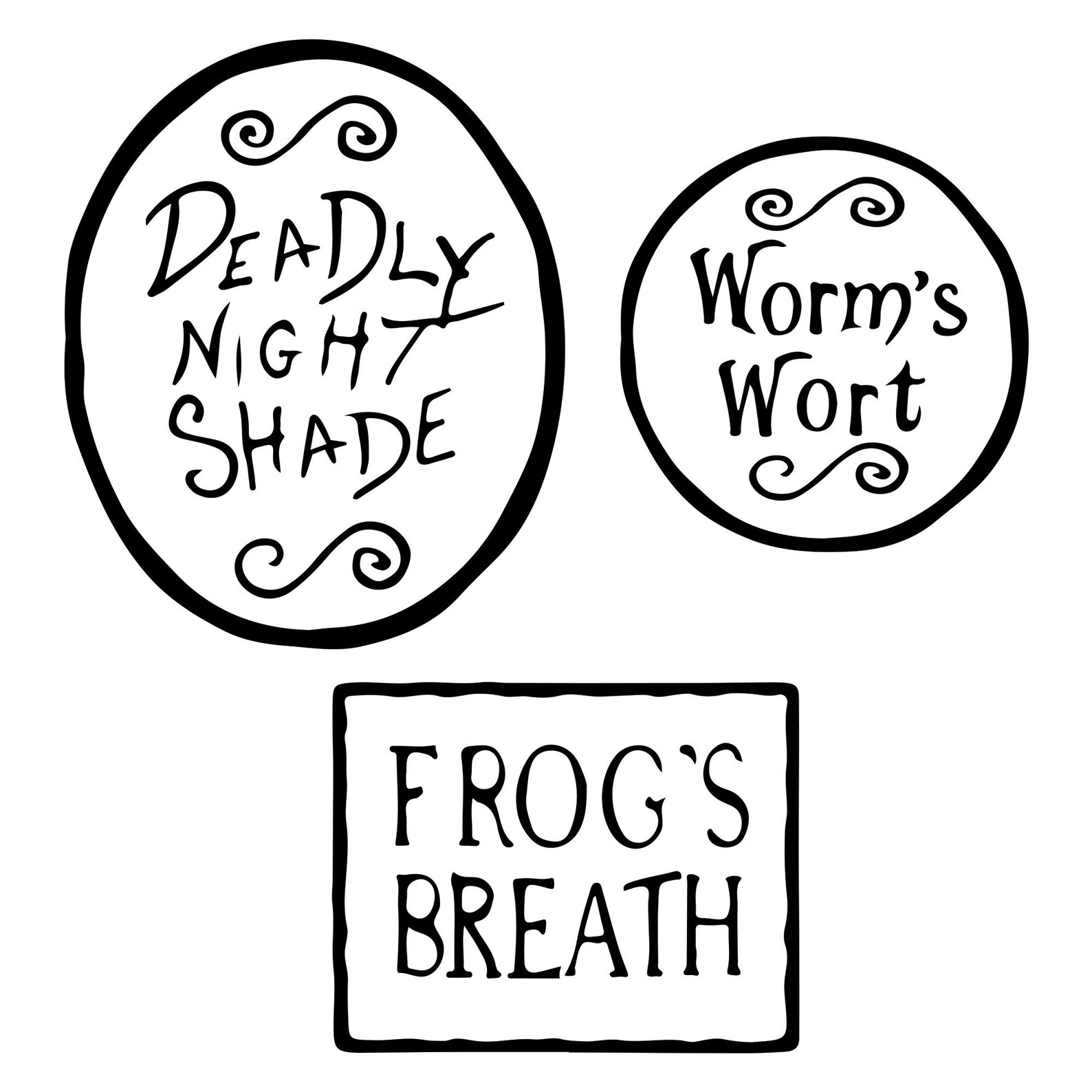 Nightmare Before Christmas Jar Labels - Etsy