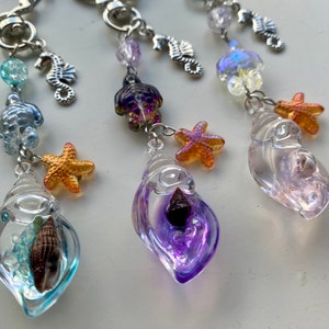 Summer Seashell Keychain | Gyaru Keychain | Y2k Keychain | Hawaii ...