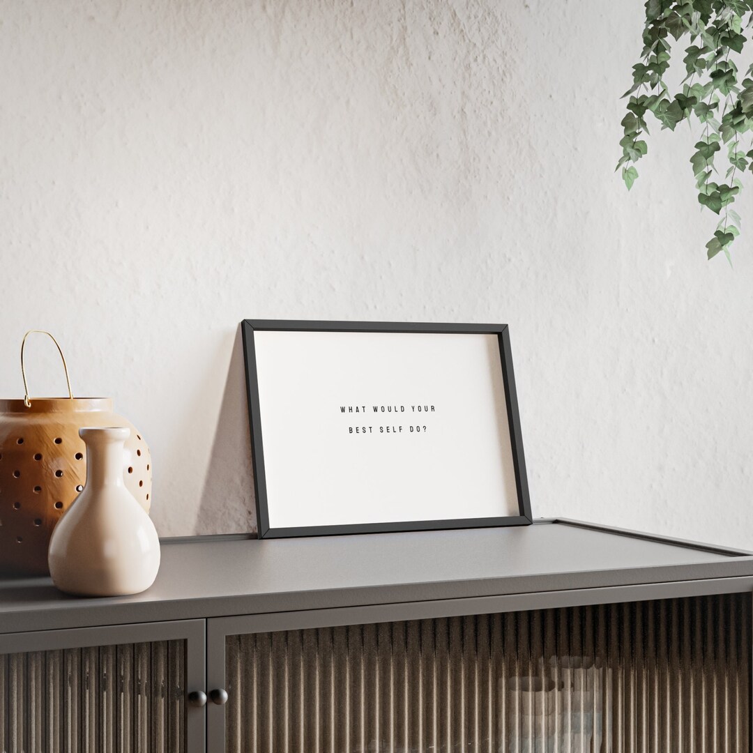 Best Self MINIMALIST Posters With Wooden Frame - Etsy