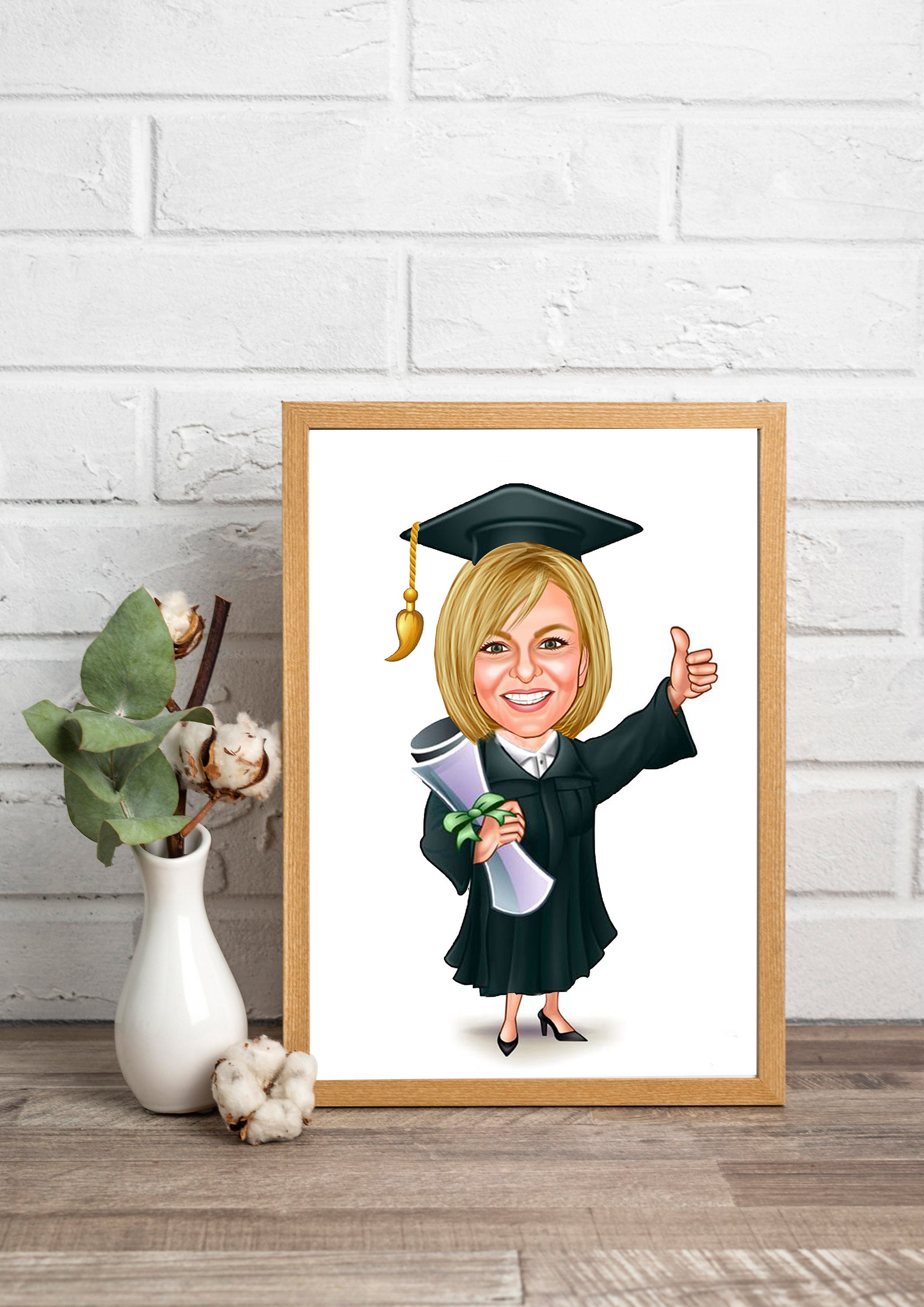 Custom Graduation Cartoon Portrait Graduation Portrait - Etsy