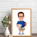 Custom Rugby Coach Cartoon Portrait Drawing From Photo, Gift for Rugby ...