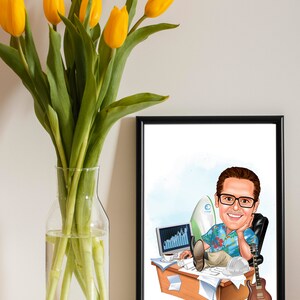 Custom Retirement Cartoon Portrait, Retirement Caricature, Retirement ...
