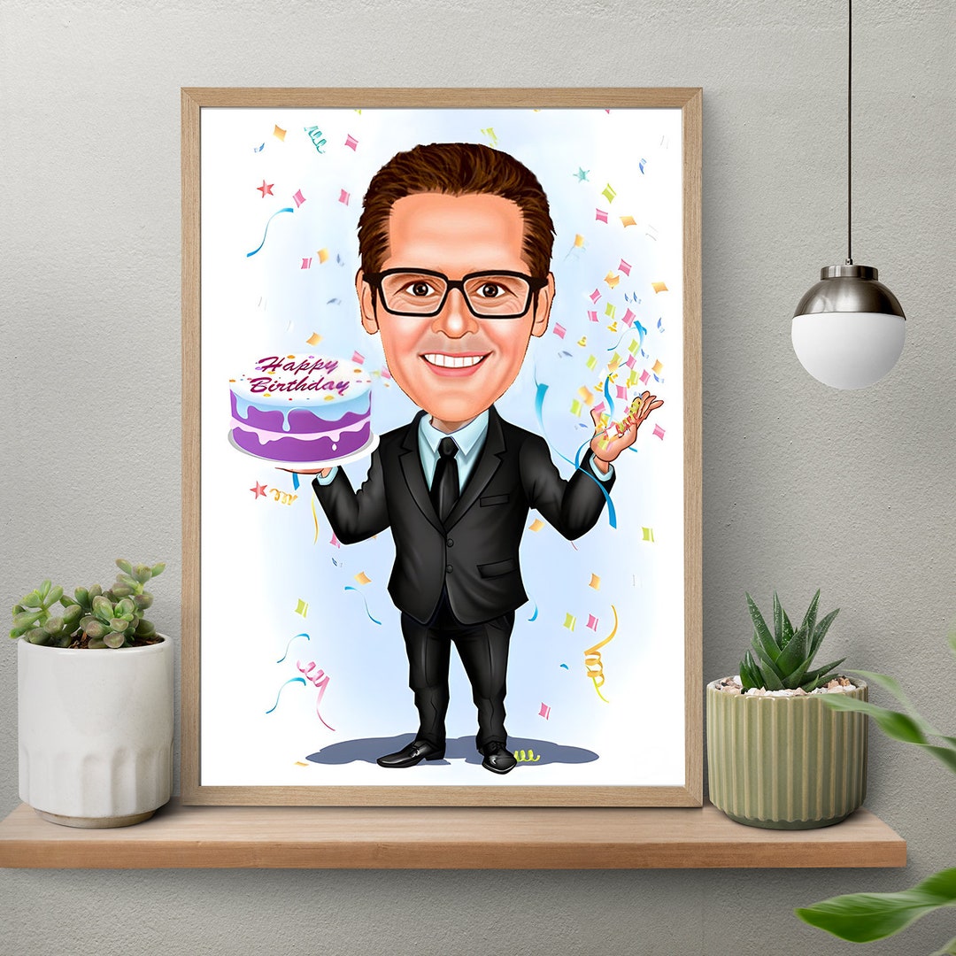 Custom Retirement Cartoon Portrait, Retirement Caricature, Retirement ...