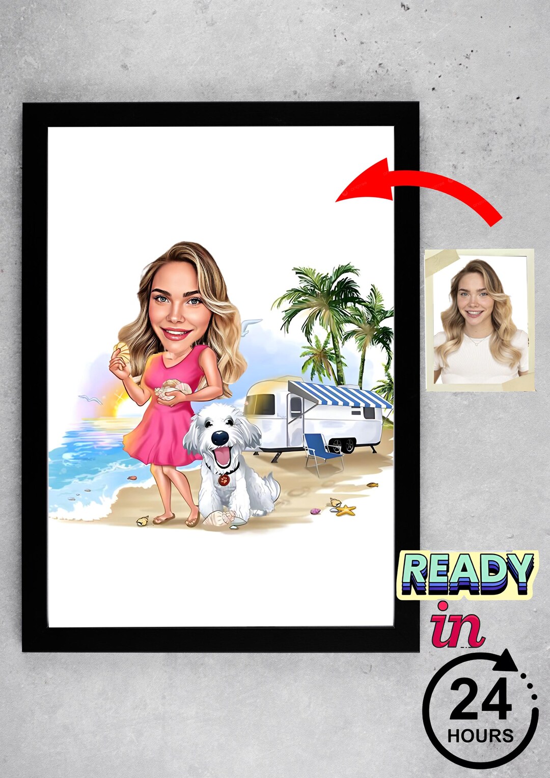 Personalized Retirement Cartoon Portrait, Custom Retirement Caricature ...