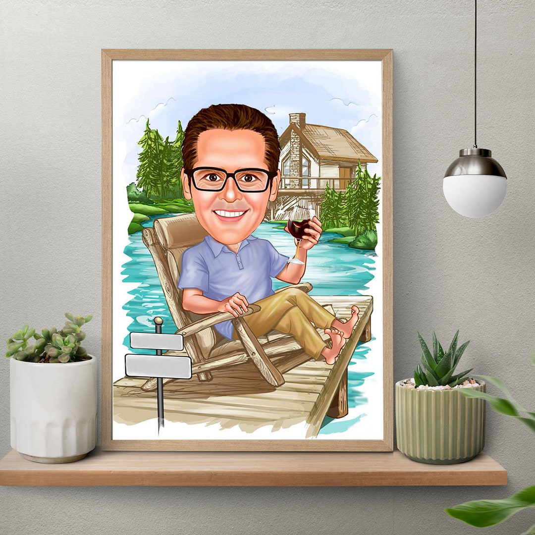 Custom Retirement Cartoon Portrait, Retirement Caricature, Retirement ...