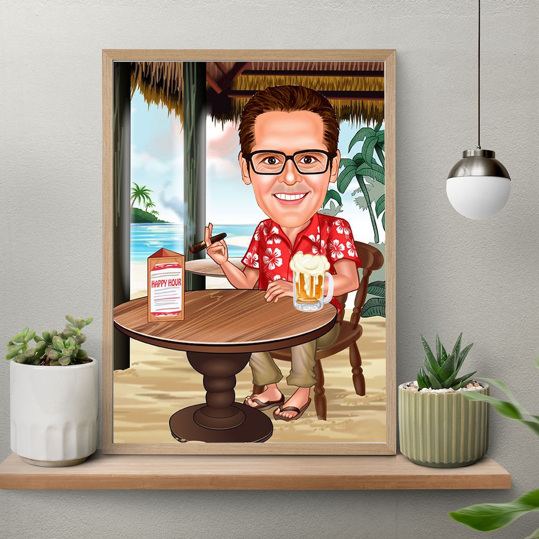 Custom Retirement Cartoon Portrait, Retirement Caricature, Retirement ...