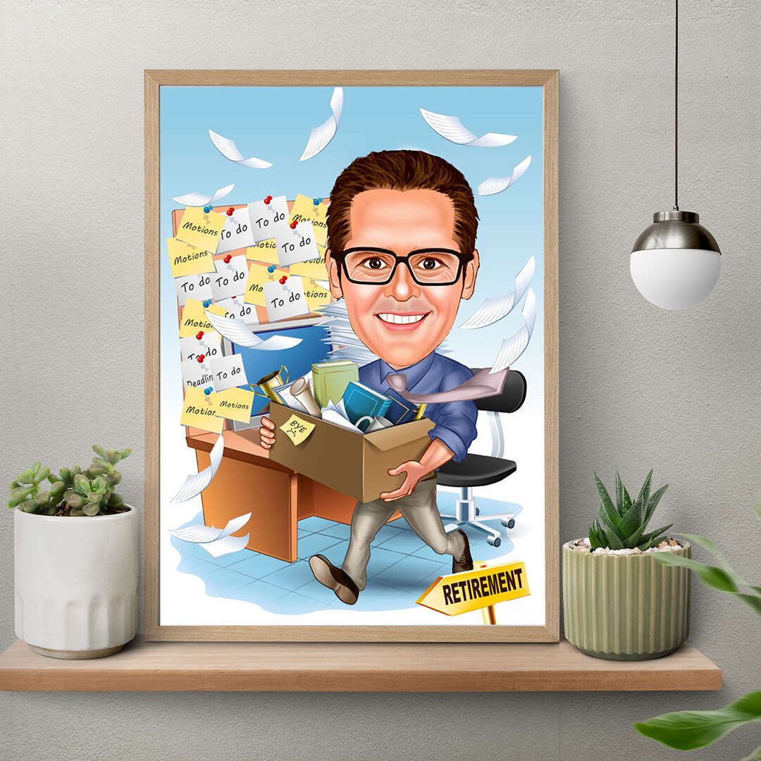Male Boss Gift, Boss Caricature Drawing From Photo, Funny Cartoon ...