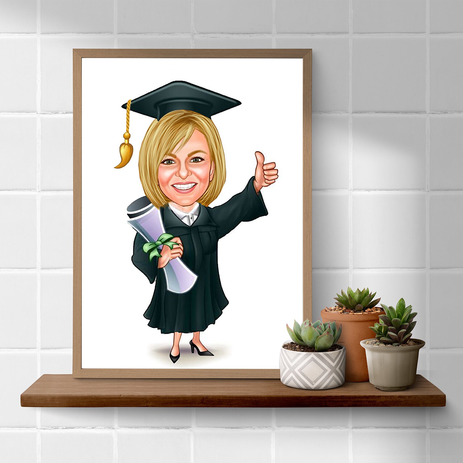 Custom Graduation Cartoon Portrait Graduation Portrait - Etsy