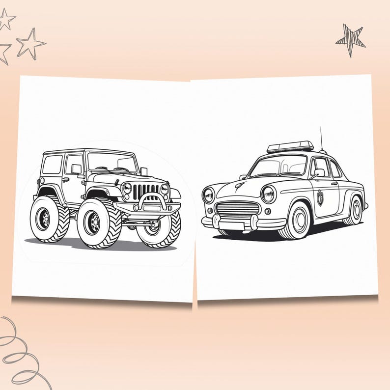 50 Vehicles & Construction Coloring Pages for Kids – Trucks, Cars ...