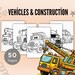 50 Vehicles & Construction Coloring Pages for Kids – Trucks, Cars ...