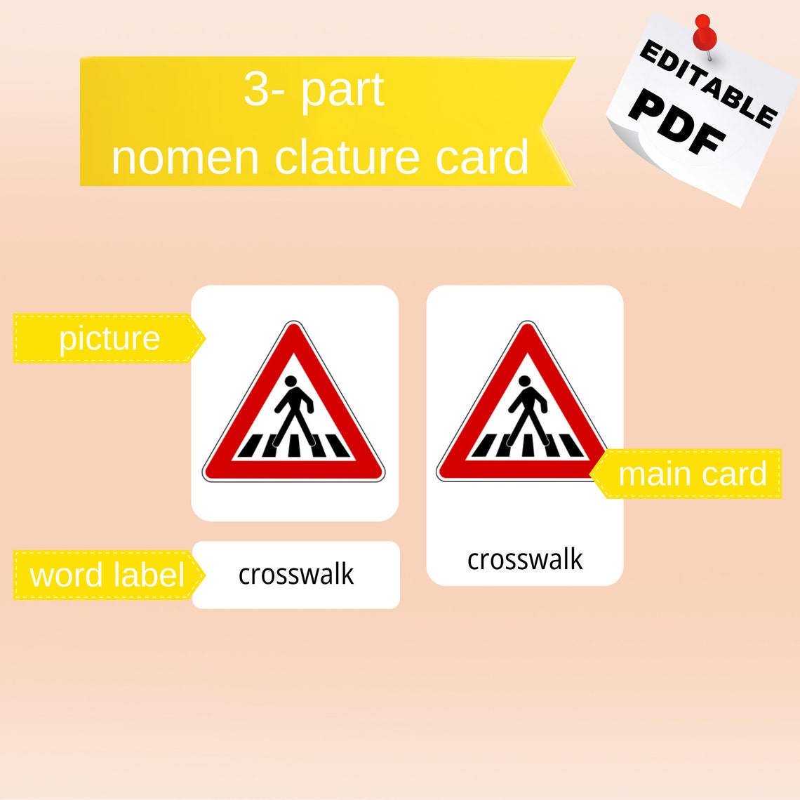 TRAFFIC SIGNS / 45 Different Traffic Signs / Montessori Cards ...