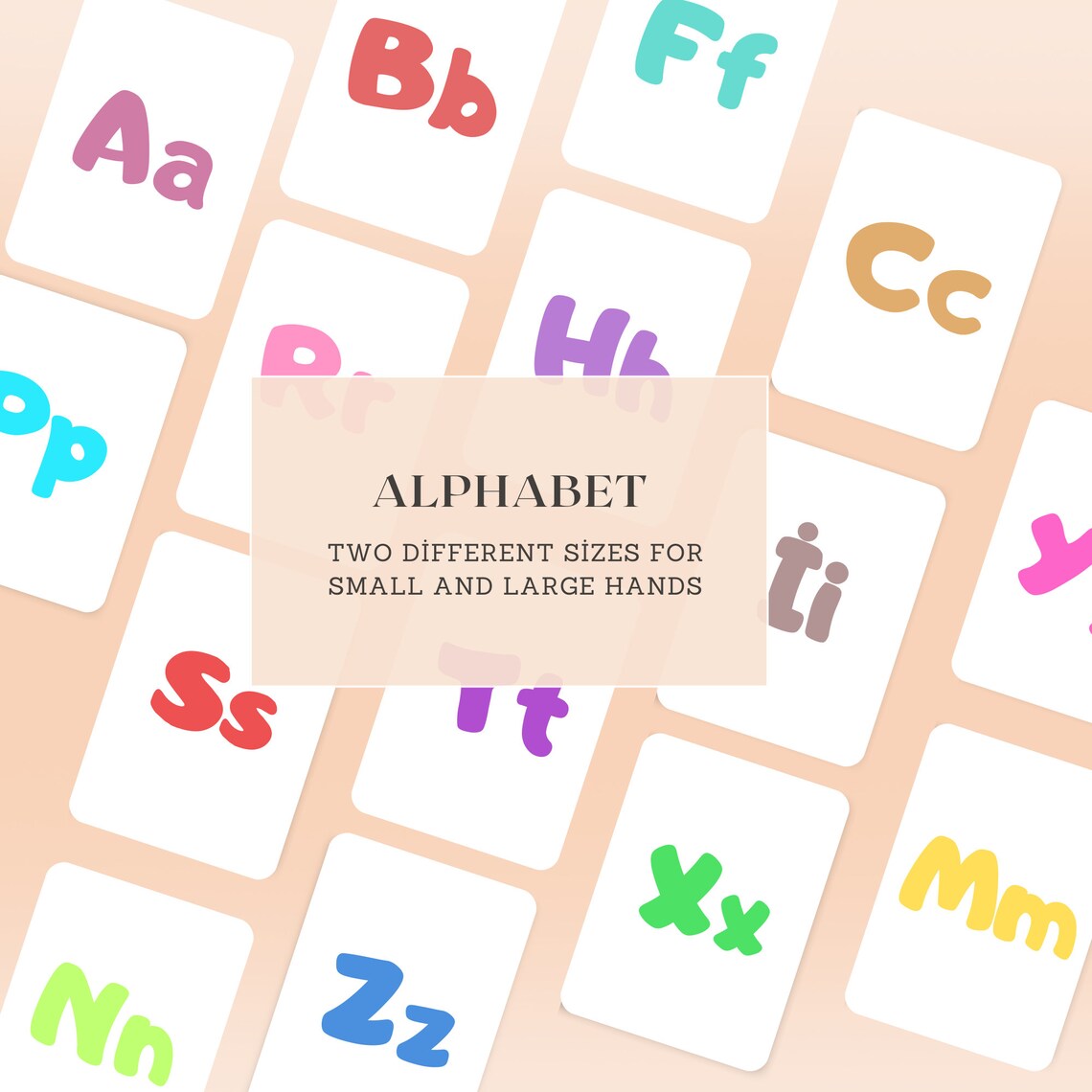ALPHABET Flash Cards, Educational Cards, Learn ABC, Alphabet Flash ...