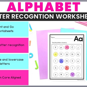 Letter Recognition Worksheets - Letter Find - Letter Identification ...