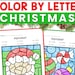 Christmas Color by Letter - Alphabet Coloring Pages - Letter ...