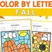 Fall Color by Letter - Alphabet Coloring Pages, Letter Recognition ...