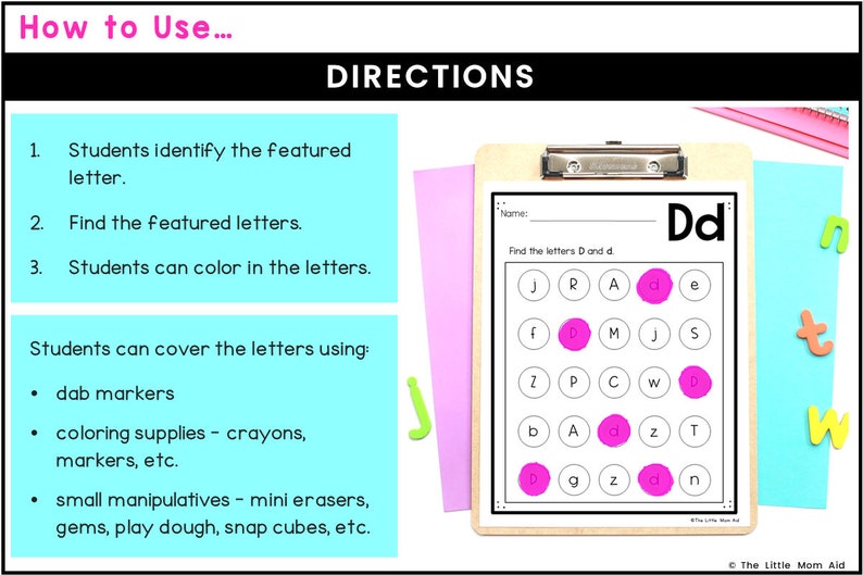 Letter Recognition Worksheets - Letter Find - Letter Identification ...