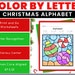 Christmas Color by Letter - Alphabet Coloring Pages - Letter ...