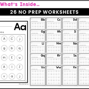 Letter Recognition Worksheets - Letter Find - Letter Identification ...