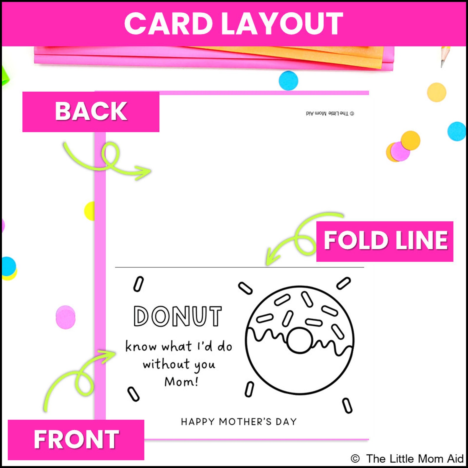 Mother’s Day Cards - Color in Cards With Food Puns - Mother's Day Gift ...