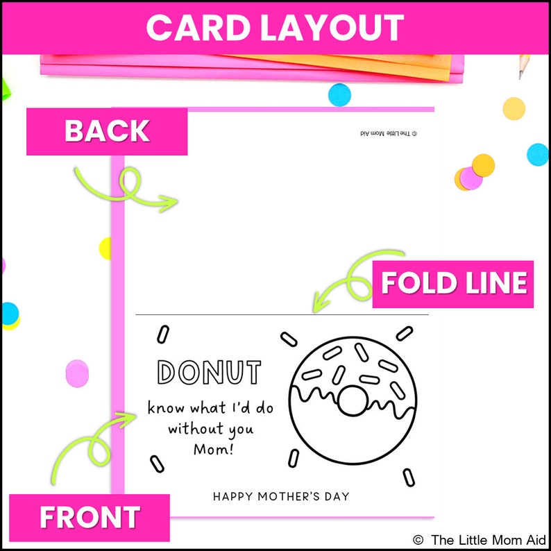 Mother’s Day Cards - Color in Cards With Food Puns - Mother's Day Gift ...