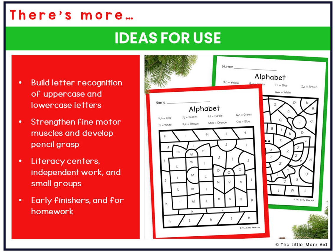 Christmas Color by Letter - Alphabet Coloring Pages - Letter ...