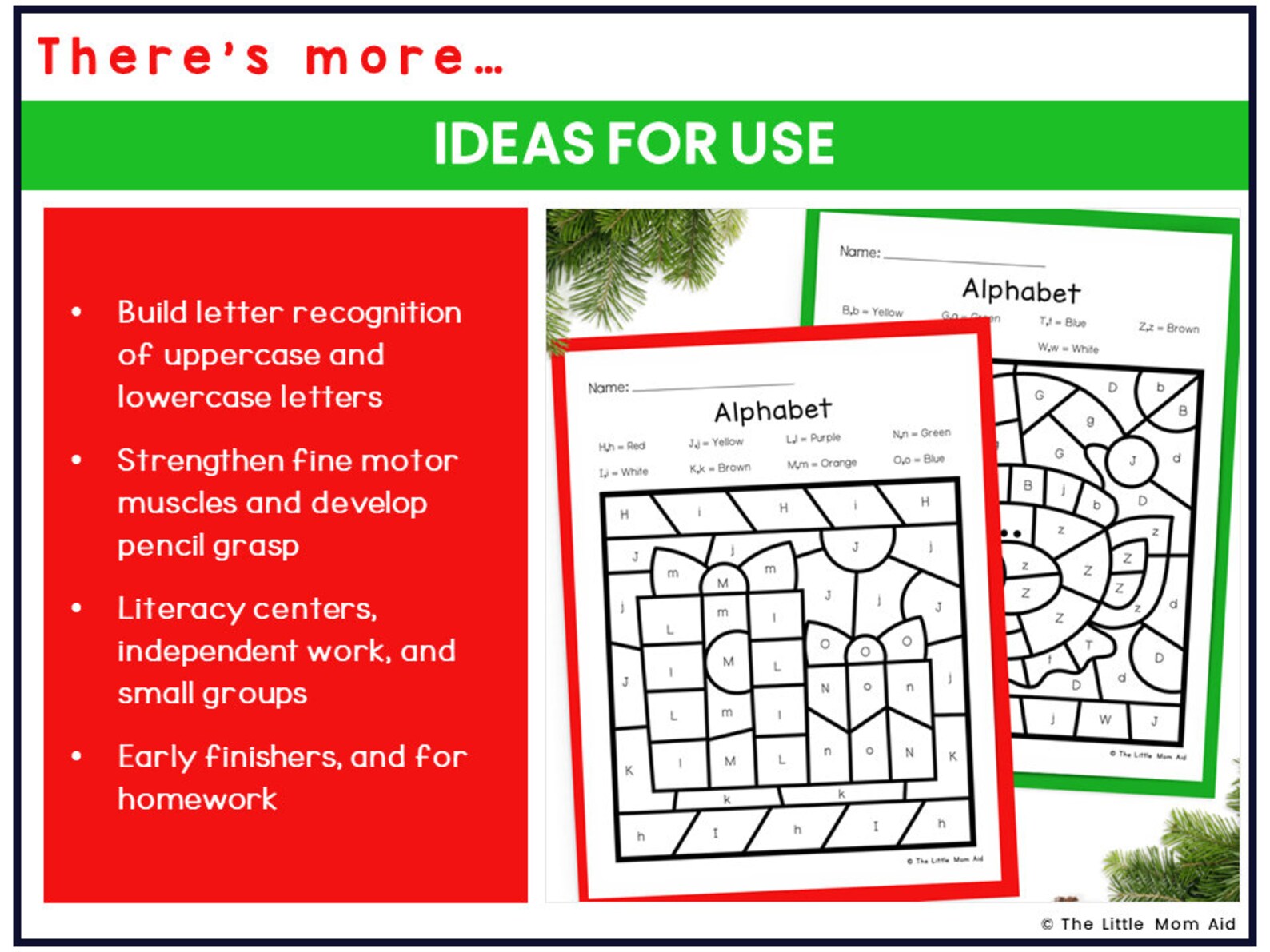 Christmas Color by Letter - Alphabet Coloring Pages - Letter ...