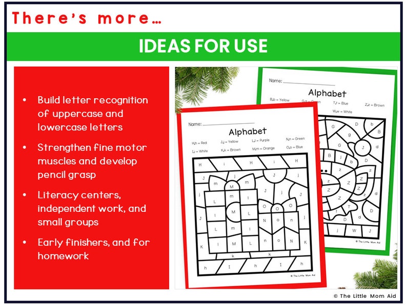 Christmas Color by Letter - Alphabet Coloring Pages - Letter ...