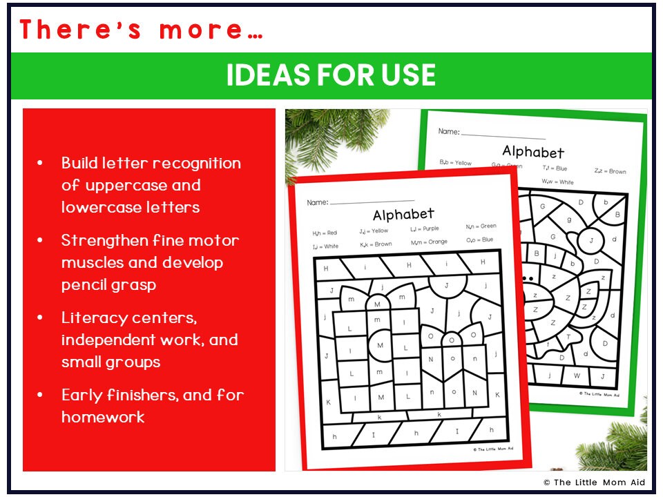 Christmas Color by Letter - Alphabet Coloring Pages - Letter ...