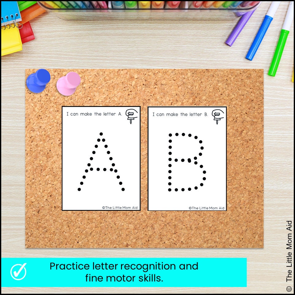 Alphabet Fine Motor Activity - Push Pin Poke Letters for Preschool and ...