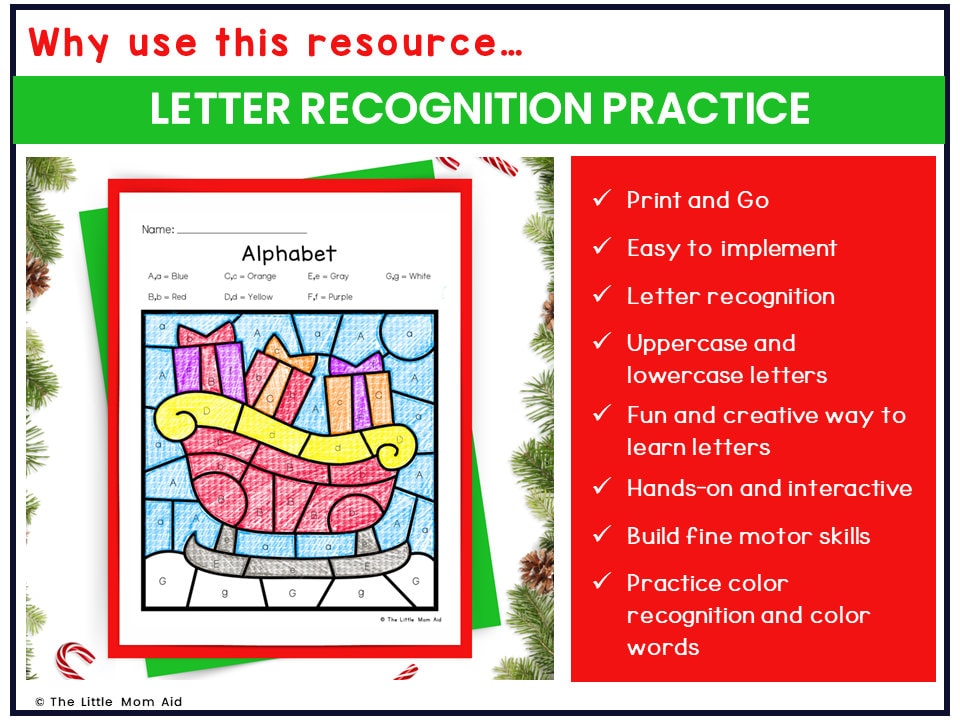 Christmas Color by Letter - Alphabet Coloring Pages - Letter ...