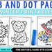Winter Dot Art Printables - Dab and Dot Worksheets - Fine Motor ...