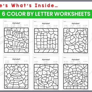 Christmas Color by Letter - Alphabet Coloring Pages - Letter ...