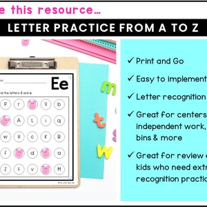 Letter Recognition Worksheets - Letter Find - Letter Identification ...