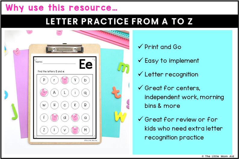 Letter Recognition Worksheets Letter Find Letter Identification ...