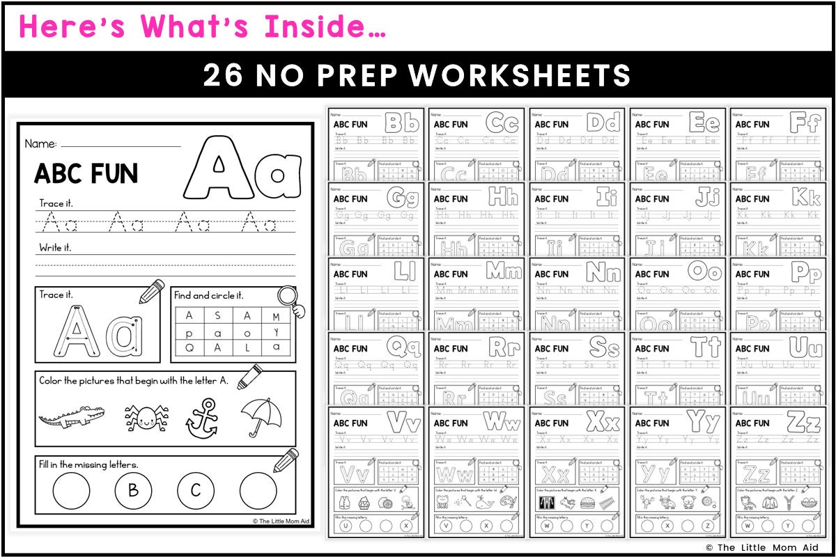 Alphabet Practice Worksheets, Letter Writing Worksheets, Alphabet ...