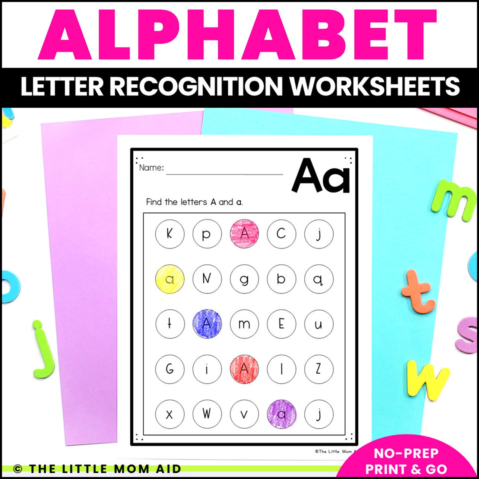 Letter Recognition Worksheets - Letter Find - Letter Identification ...