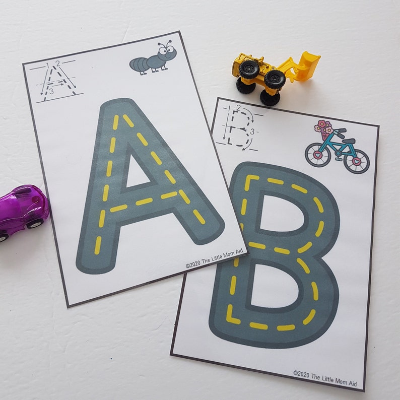 Alphabet Fine Motor Center - Large Letter Tracing Road Mats ...