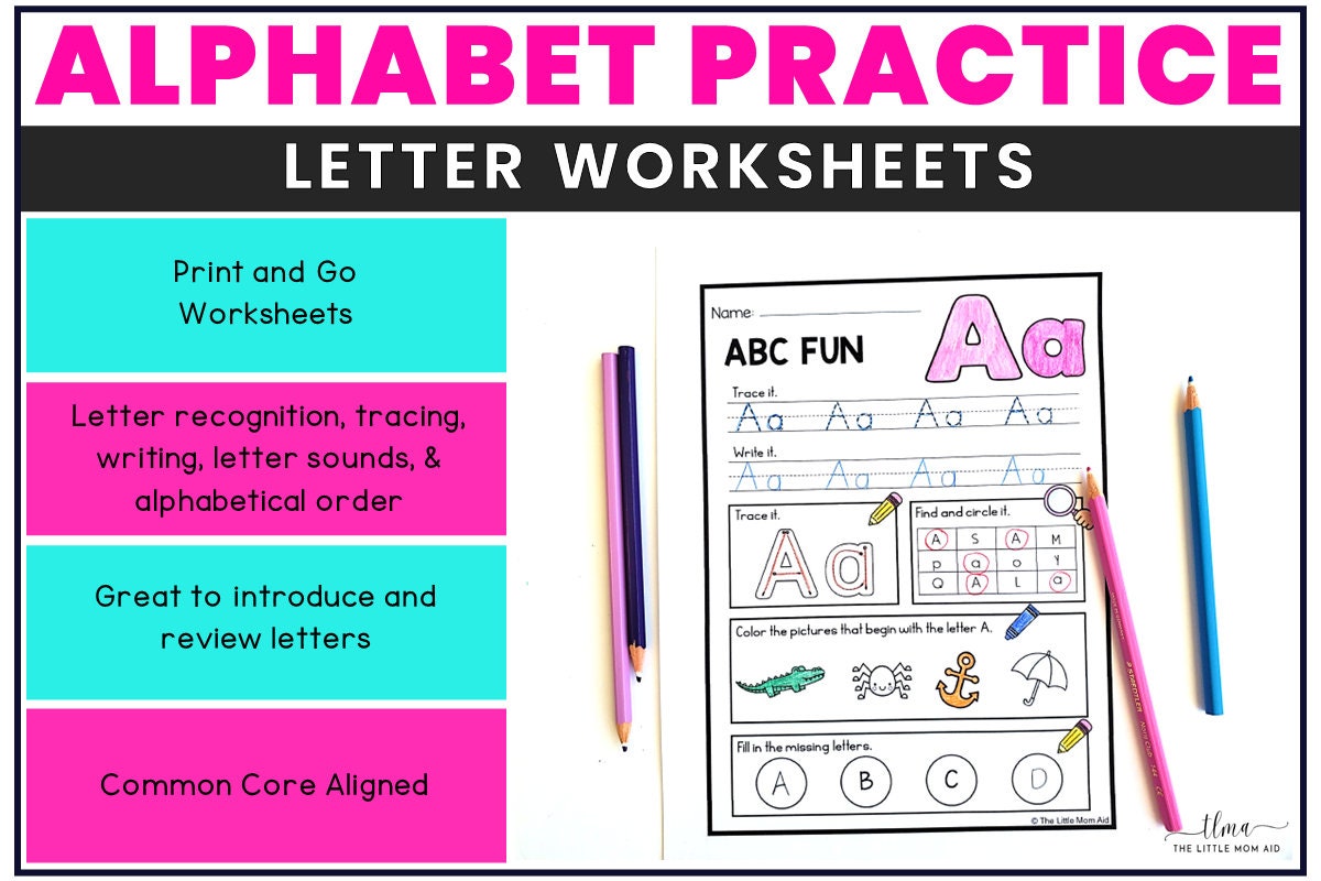 Alphabet Practice Worksheets, Letter Writing Worksheets, Alphabet ...
