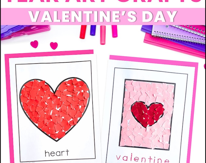 Valentines NO PREP Q Tip Painting Mats for February Preschool and ...