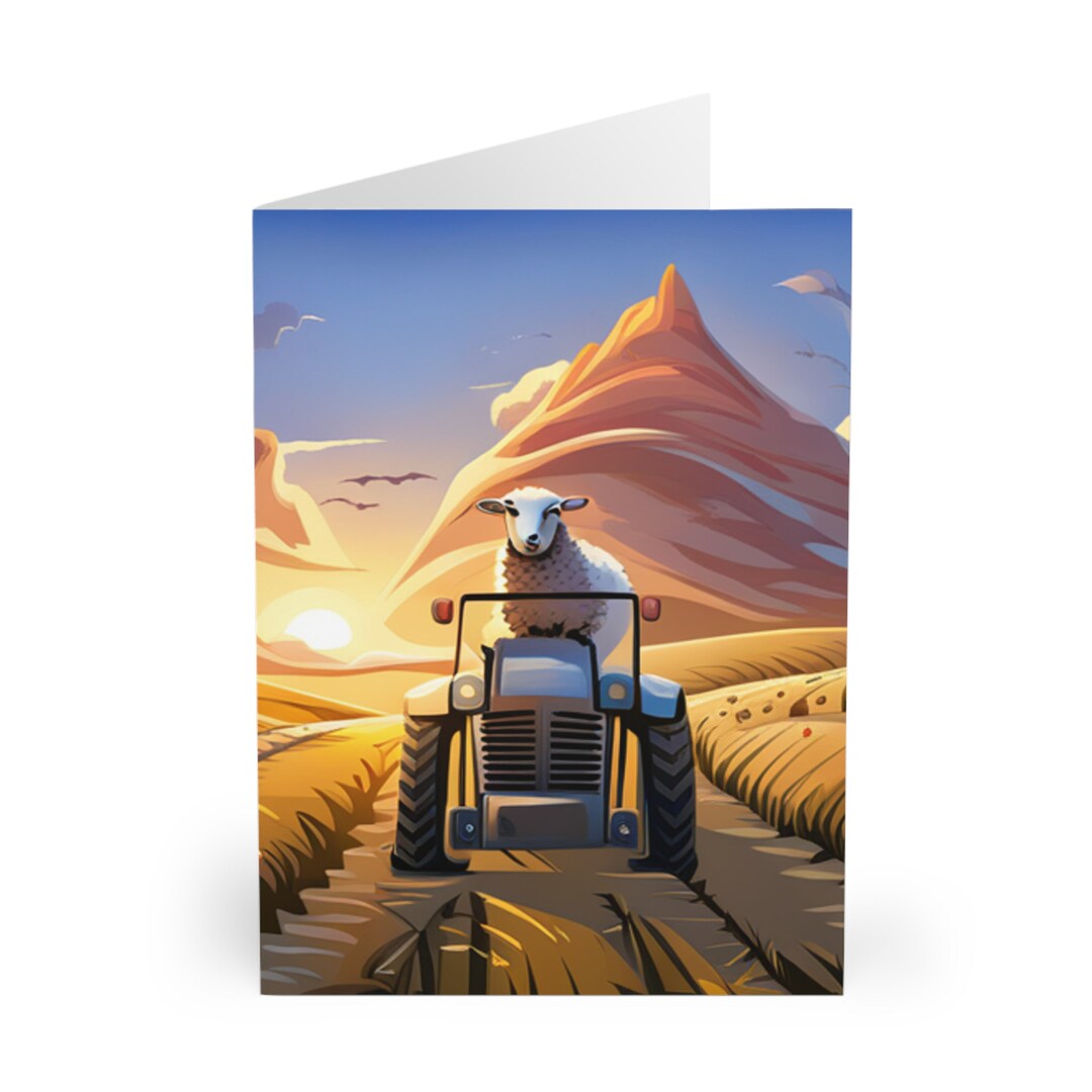 Winking Sheep Greeting Cards 5 Pack Sheep Print, Sheep Card, Sheep Art ...