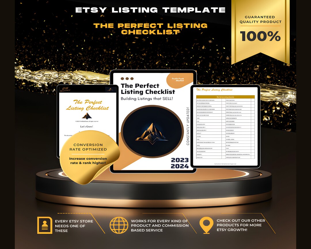 Etsy Listing Template Checkliste Etsy Listing Planner, Etsy-SEO Etsy ...
