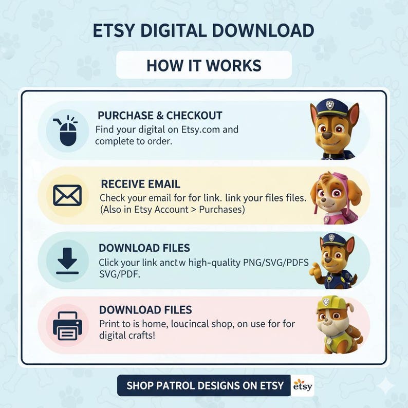 PAW Patrol High-resolution 4K Digital Design Bundle - Marshall, Chase ...