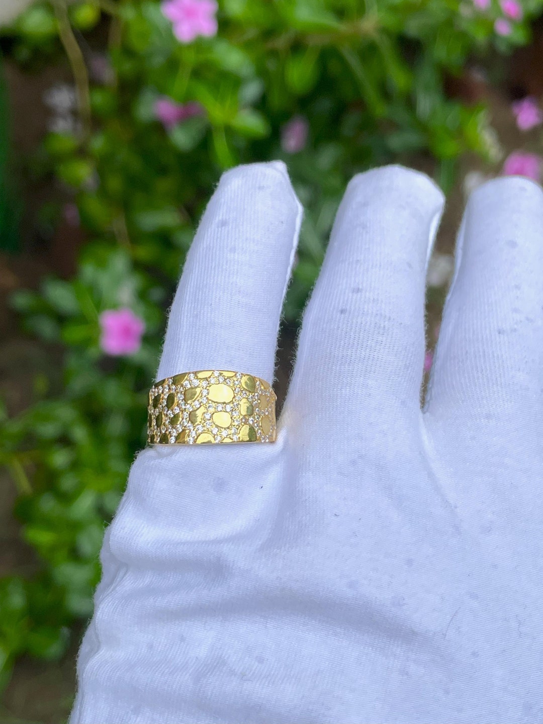 14k Solid Gold/stunning Bricks Theme Natural Diamond Engagement Ring - Etsy