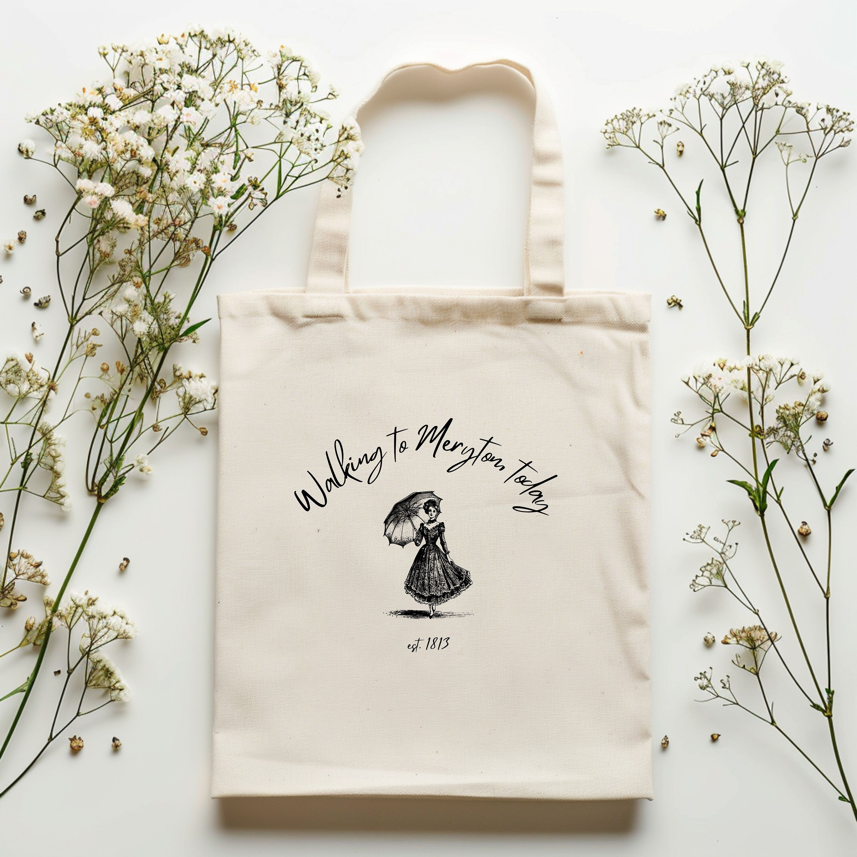 Jane Austen Pride and Prejudice Canvas Tote Bag, Jane Austen Book Merch ...