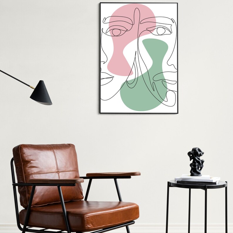 Abstract Digital Print, Line Art, Woman Print, Man Print , Digital ...