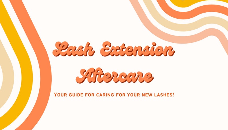 Retro Lash Extension Cards - Aftercare Instructions/guide - Etsy