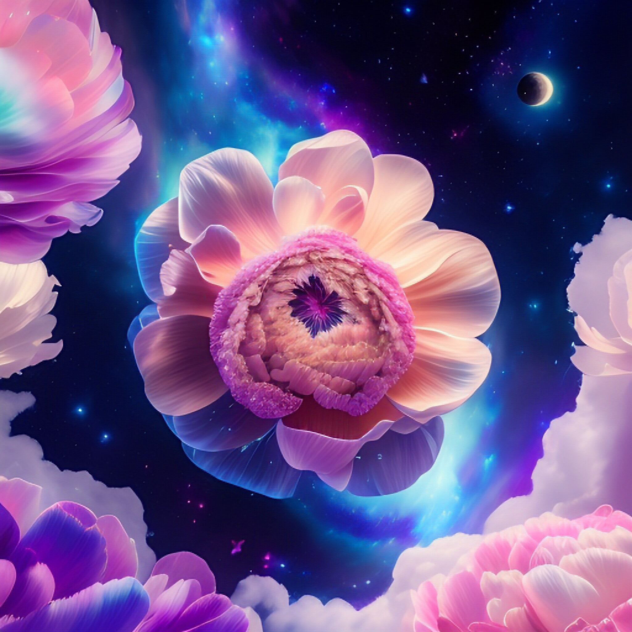 Flowers Floating in Space - Etsy