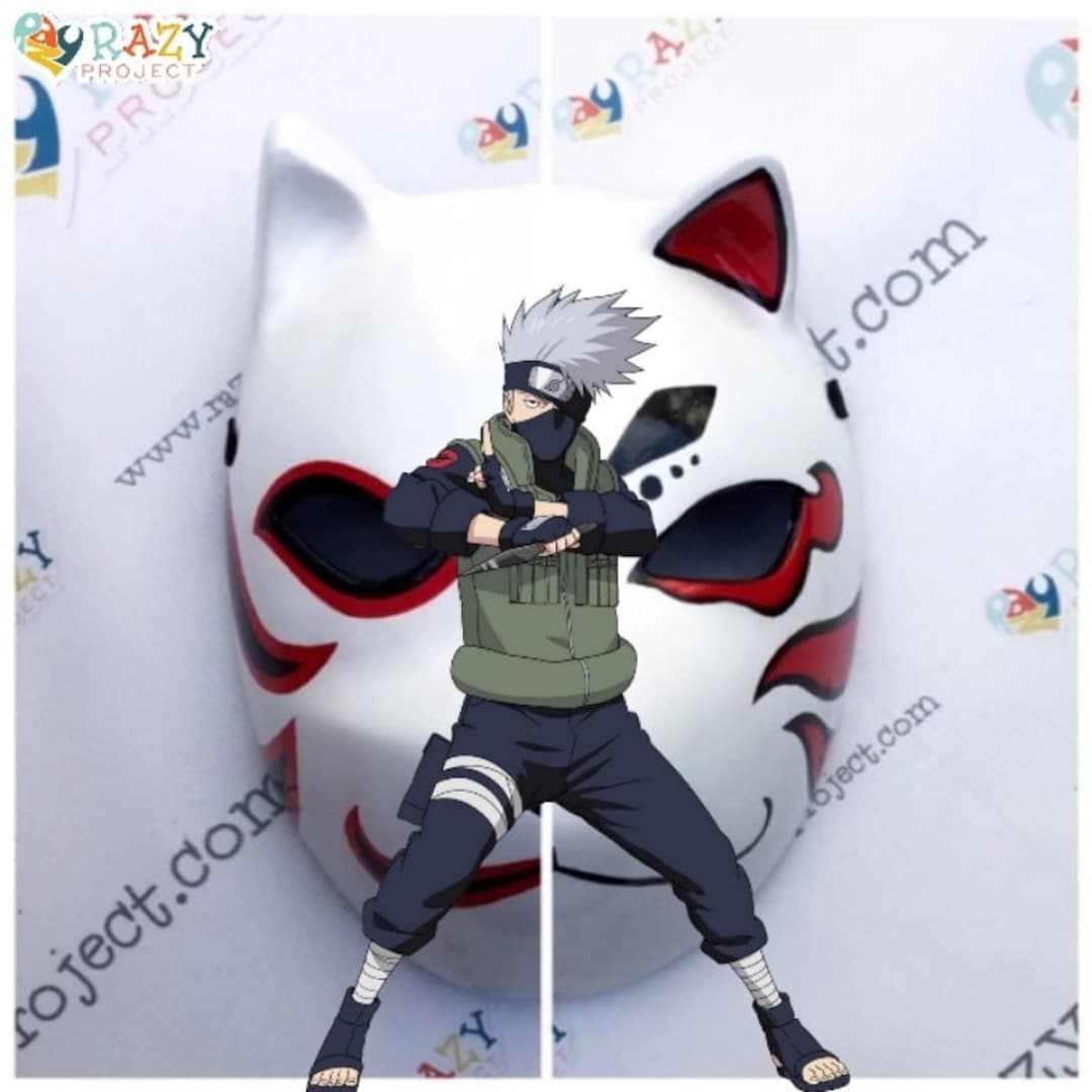 Anbu Kakashi Hatake Kitsune Fox Fox Mask Wooden Mask Anime - Etsy