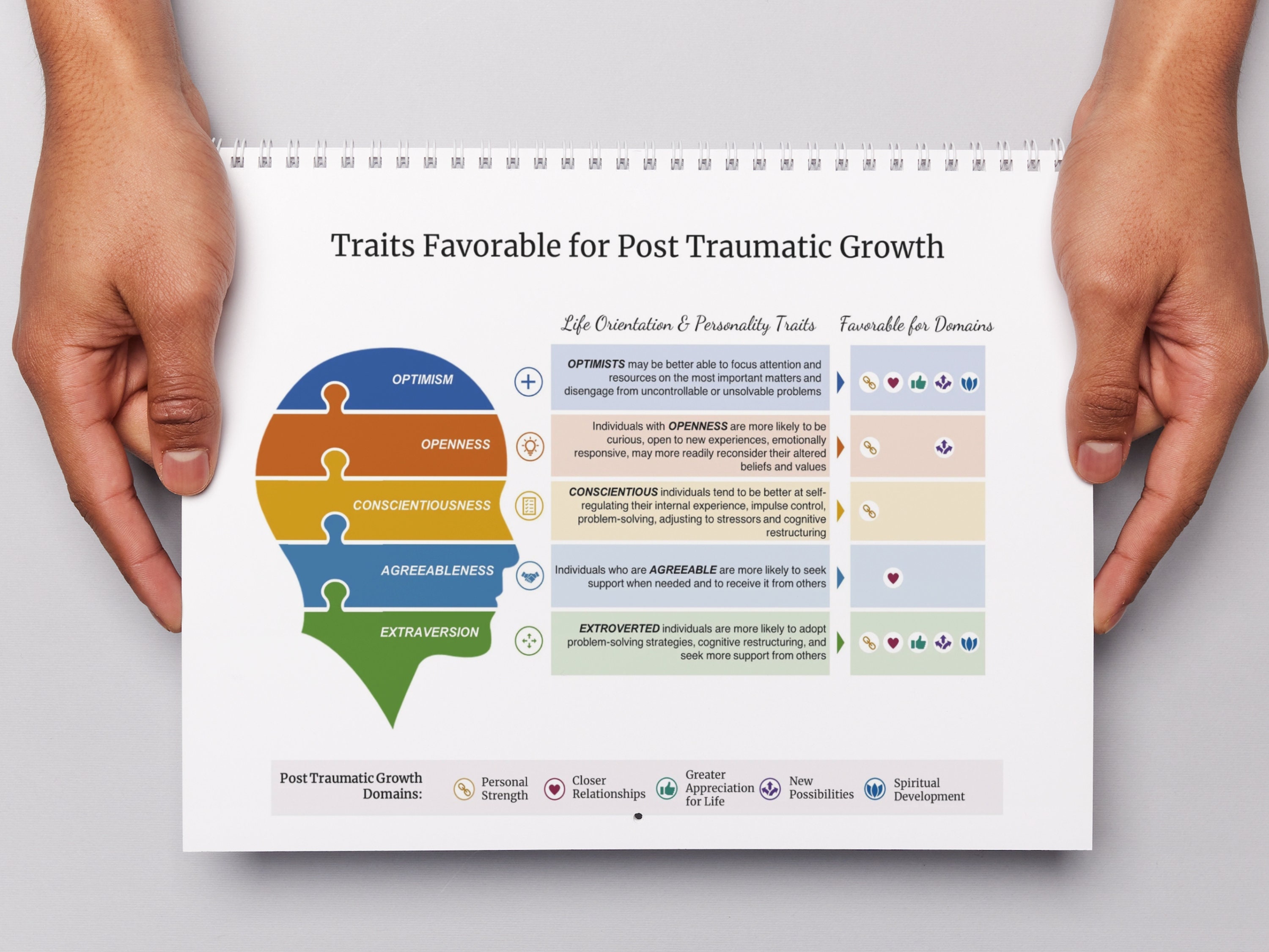 Traits for Post Traumatic Growth Visual Aid for Therapists or Self-help ...